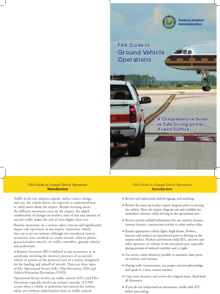 FAA Guide to Airport Vehicle Safety | PDF | Airport | Air Traffic Control