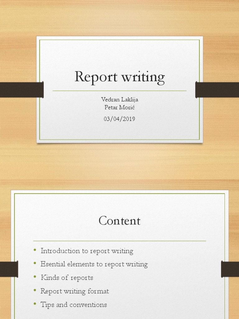 Report Writing | PDF | Essays | Data