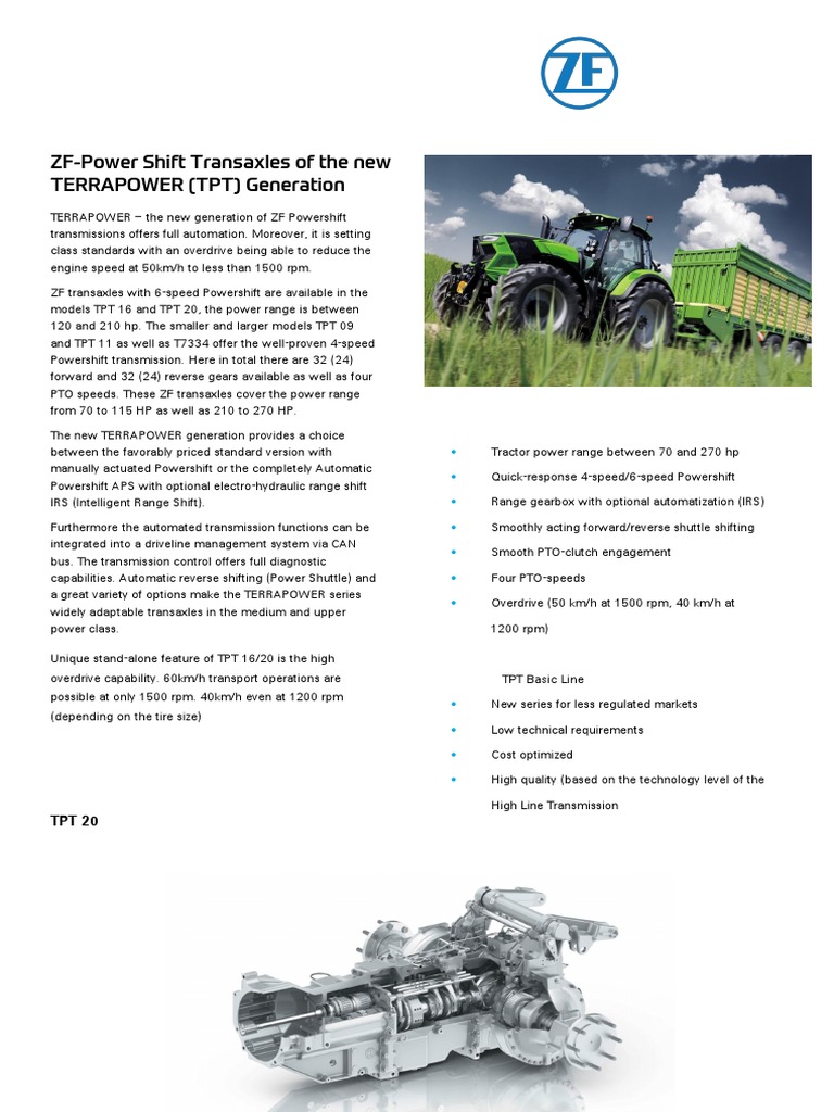 The New Generation of ZF TERRAPOWER Transaxles: Introducing the Highly ...
