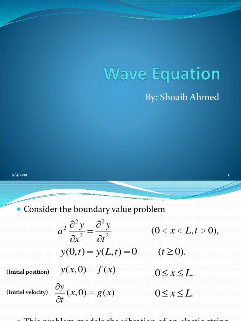 Wave Equation-Cont | PDF | Classical Mechanics | Applied And ...