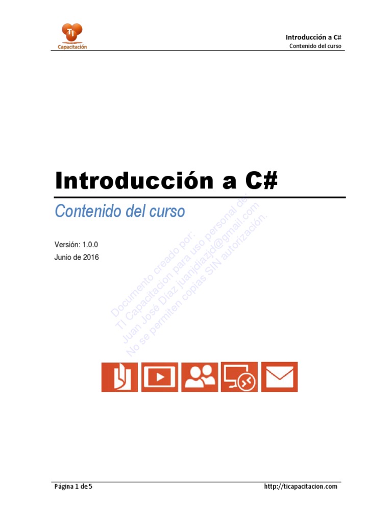 Introduccion A C# | PDF | C (lenguaje de programación) | C Sharp ...