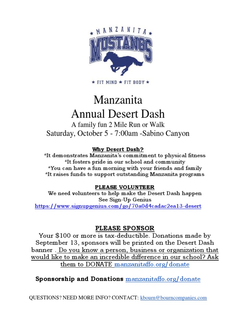 Desert Dash 2019 Flyer | PDF