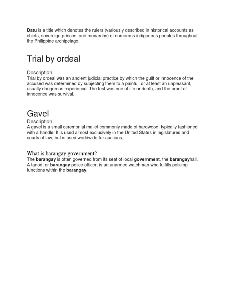 Trial by Ordeal: Description | PDF | Common Law | Virtue