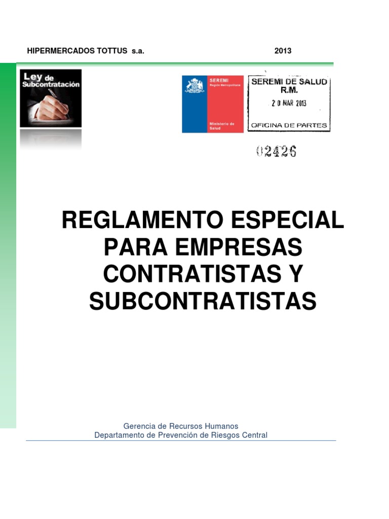 SG - SYS - 02 - Manual Contratistas PDF | PDF | Seguridad y salud ...