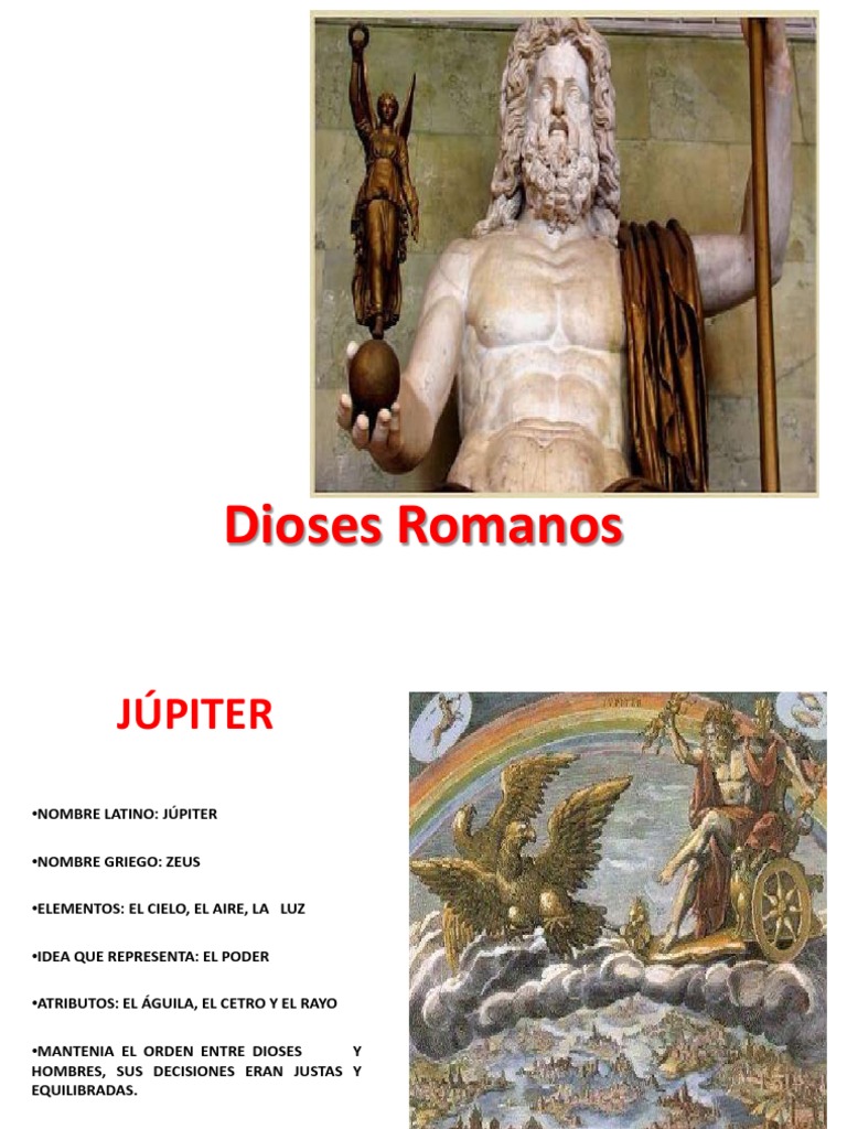 Dioses Romanos: Atributos y Elementos | PDF | Júpiter (mitología) | Zeus
