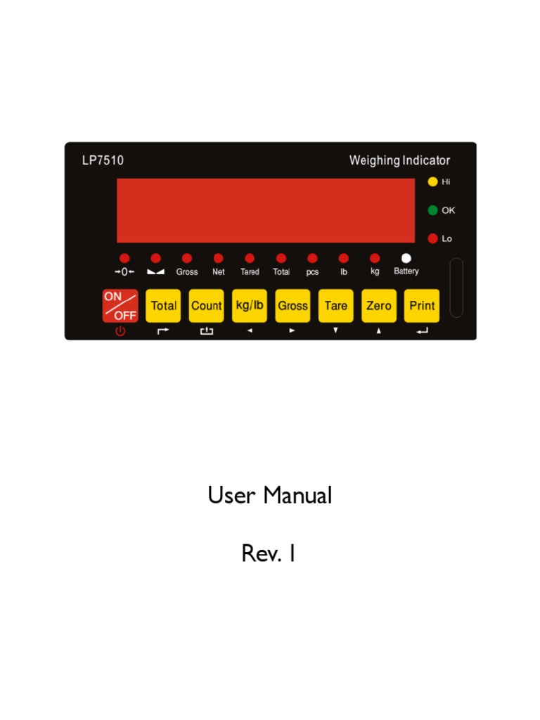 Manual LP7510 | PDF | Parameter (Computer Programming) | Electronic Engineering
