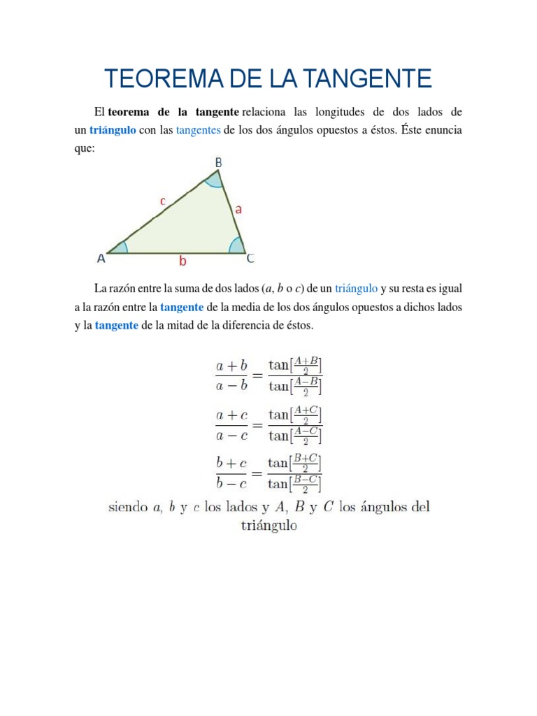 Teorema de La Tangente | PDF | Refracción | Radiación