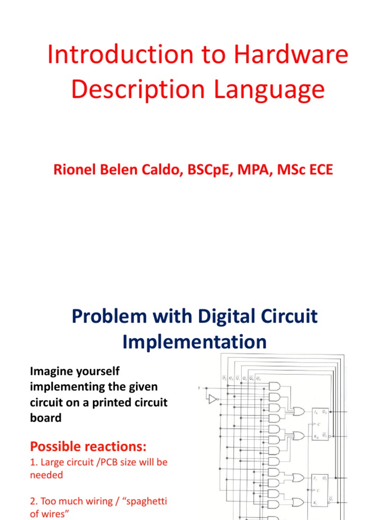 Module 1 - Introduction To Hardware Description Language | PDF | Hardware Description Language ...