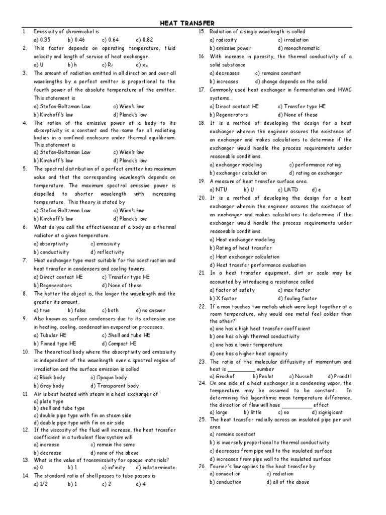 Heat Transfer Concepts and Equations | PDF | Heat Transfer | Heat Exchanger