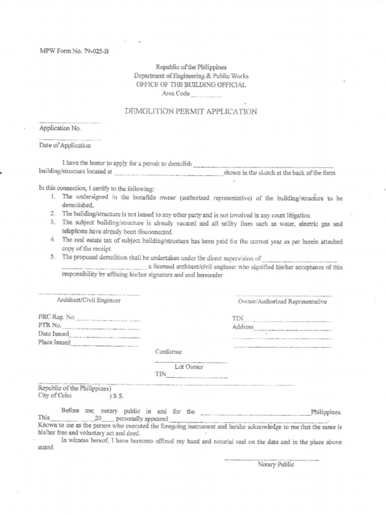 Demolition Permit Cebu City 2019 PDF | PDF