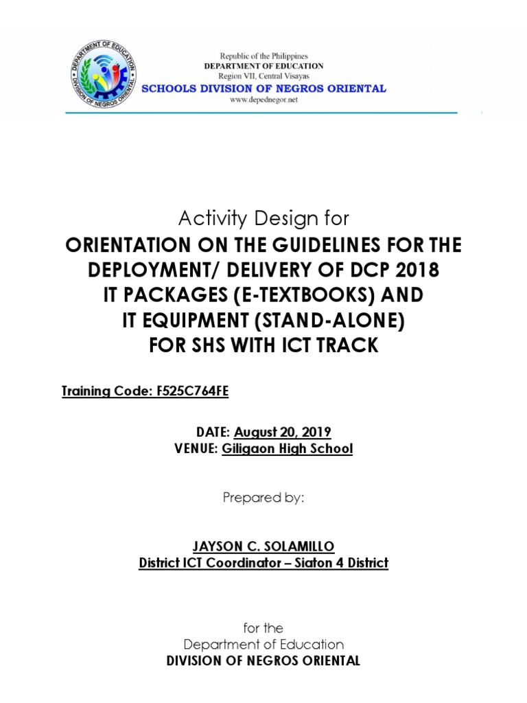 TD DCP Orientation1 | PDF | Educational Technology | Business