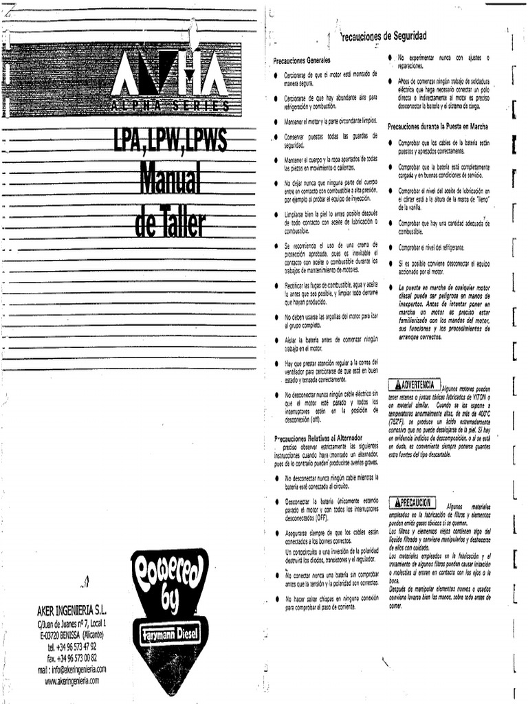 Manual de Taller Lpa LPW Lpws PDF | PDF