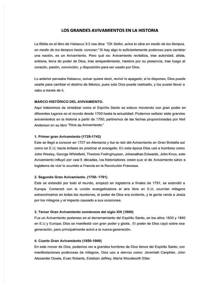 Los Grandes Avivamientos en Lapdf | PDF | Renacimiento cristiano | John ...