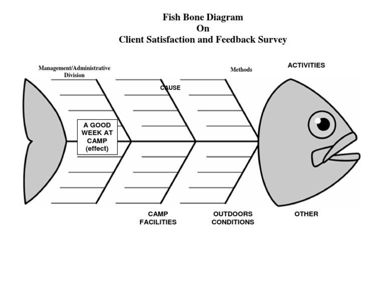 Fish Bone Diagram On Client Satisfaction and Feedback Survey | PDF