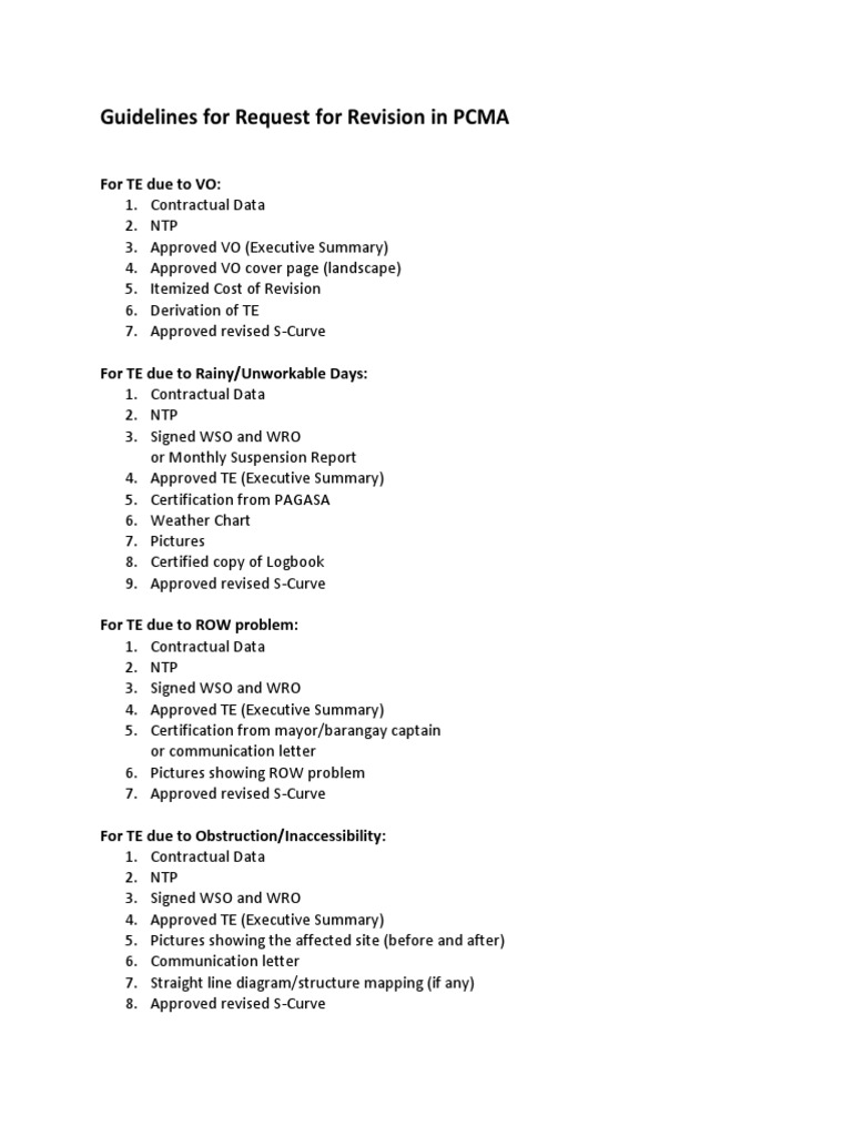 Guidelines For Request For Revision in PCMA | PDF | Business