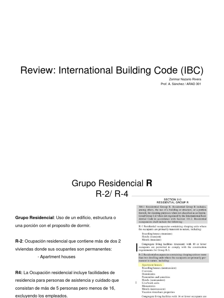 International Building Code Pesentation PDF | PDF