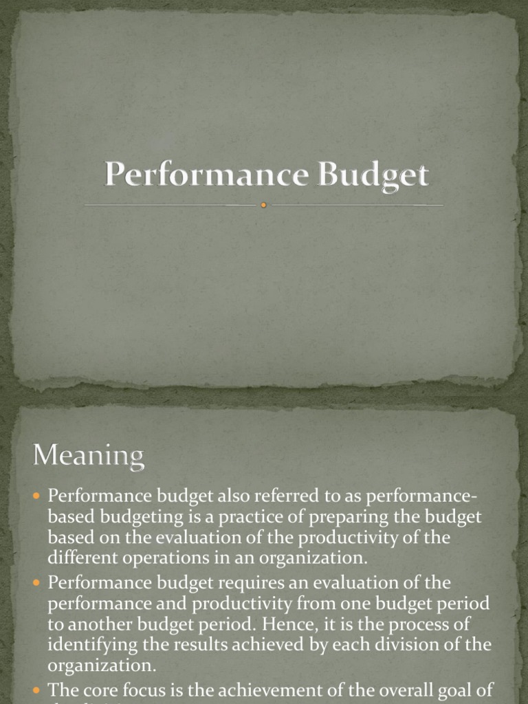 Performance Budgeting | PDF | Budget | Economies