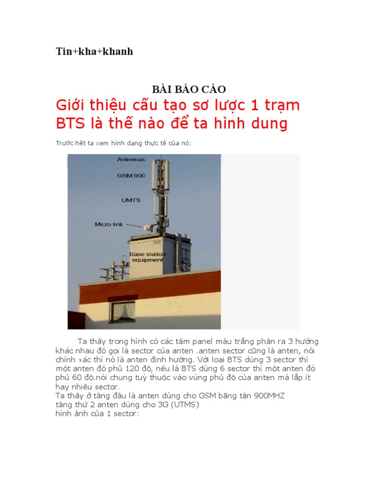 CẤU TRÚC CHUNG CỦA TRẠM BTS ALCATEL | PDF