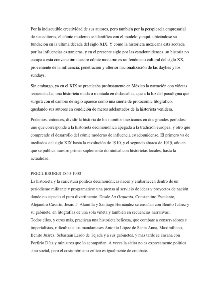 Historia de Los Monitos | PDF | Cómics | México