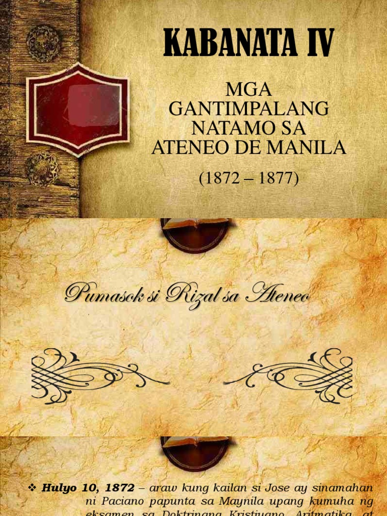 Kabanata 4 - Mga Gantimpalang Natamo Ni Rizal Sa Ateneo de Manila | PDF