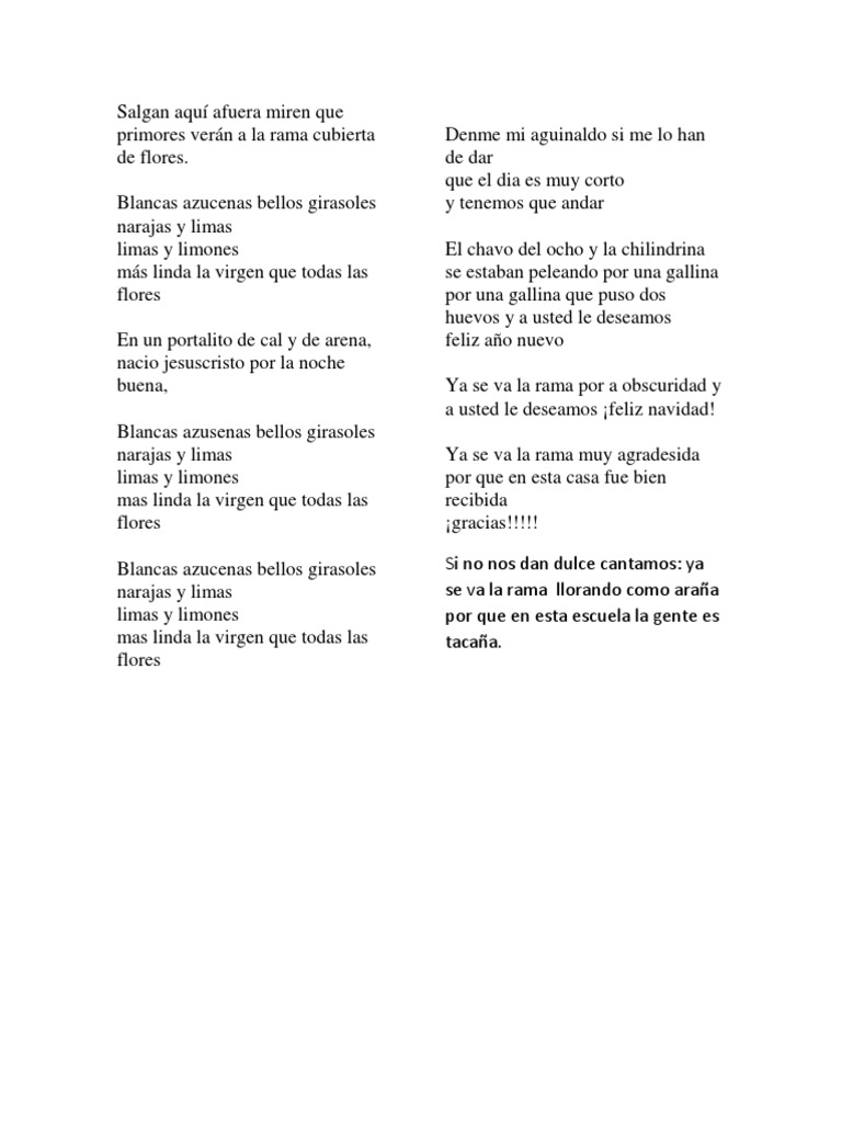 Letra La Rama | PDF