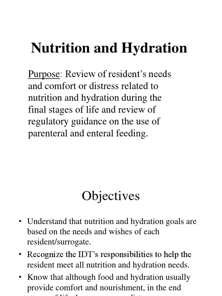 Nutritionand Hydration | PDF | Palliative Care | End Of Life Care