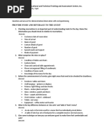 Welcoming Guest Script | PDF | Tableware | Waiting Staff