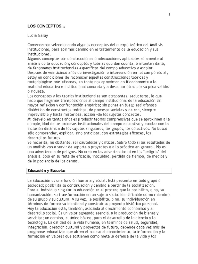 183568579.LOS CONCEPTOS - Lucia Garay | PDF | Institución | Sociedad
