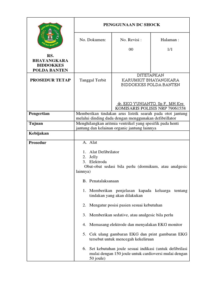 Sop DC Shock | PDF