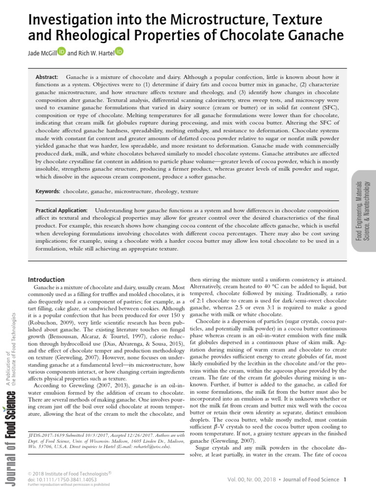 Understanding the Microstructure and Physical Properties of Chocolate ...