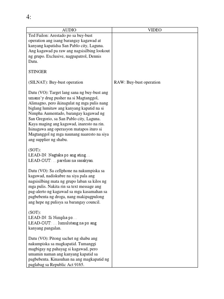 TV News Script | PDF