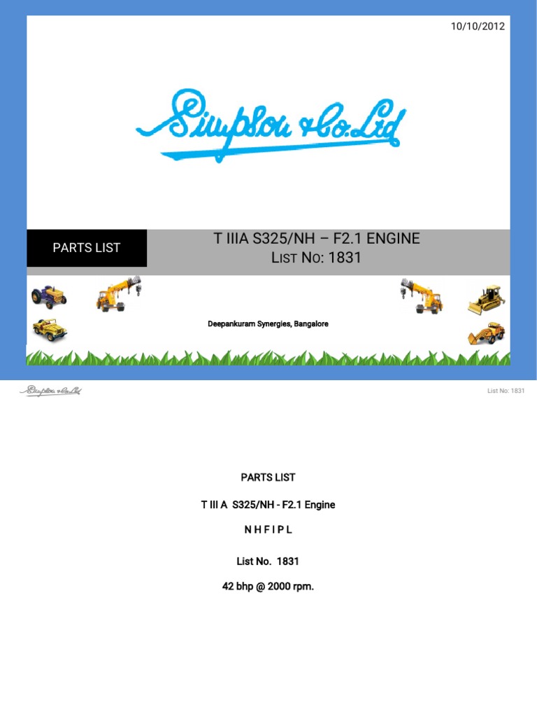 Simpson S325 Parts PDF | PDF