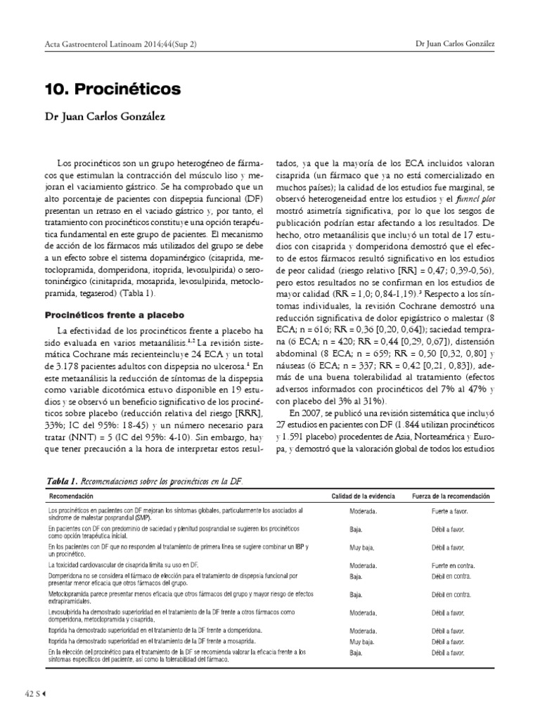 PROCINETICOS | PDF | Enfermedades digestivas | Especialidades Medicas