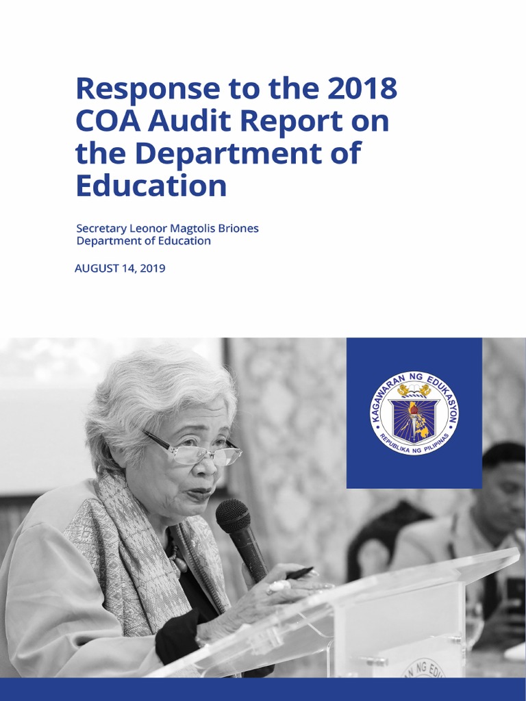 DepEd's Response to 2018 COA Audit Report | PDF | Audit | Auditor's Report