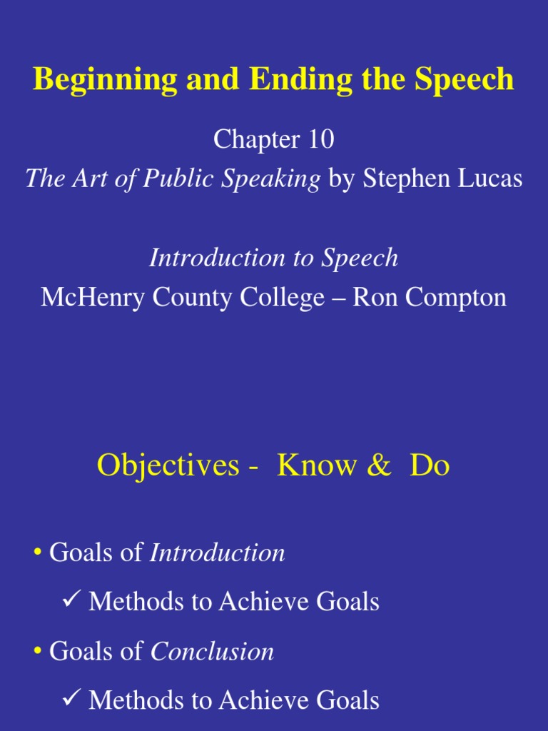 Crafting Effective Speech Introductions and Conclusions | PDF | Public ...