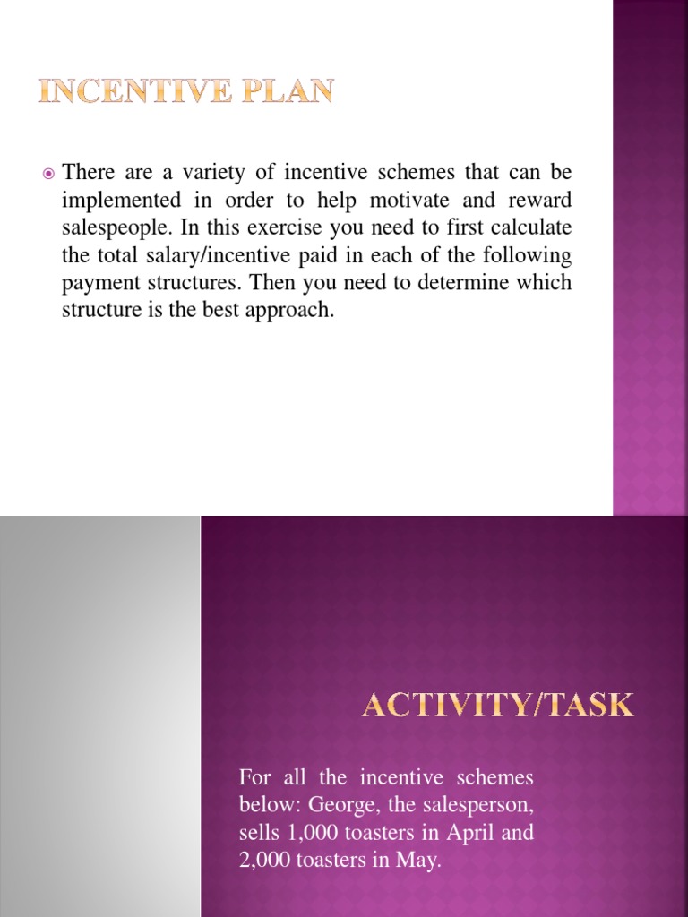Incentive Plan in Organisation | PDF | Salary | Labor
