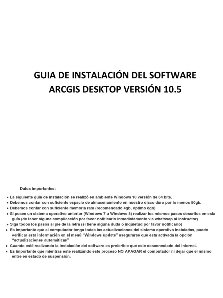 Guia de Instalacion ArcGIS | PDF | Archivo de computadora | Point and Click