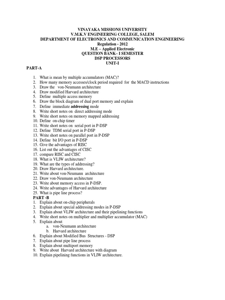 DSP Processor | PDF | Digital Signal Processor | Central Processing Unit