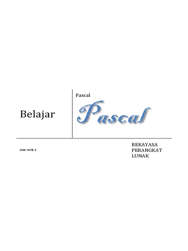 Tutorial Belajar Pascal | PDF