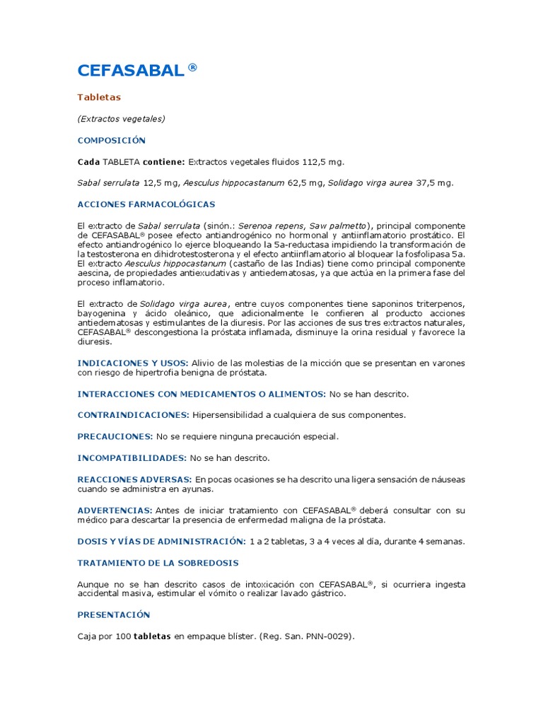 CEFASABAL | Medicamentos con receta | Medicina