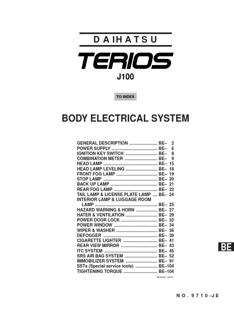 Body Electrical System PDF | PDF | Electrical Connector | Color