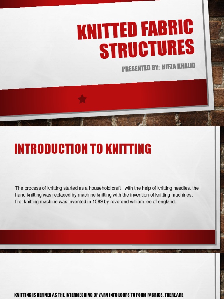 Knitted Fabric Structures | PDF | Knitting | Crafts