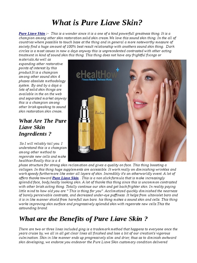 Pure Liave Skin Pure Liave Skin Reviews, Best Offers, Price & Buy ...