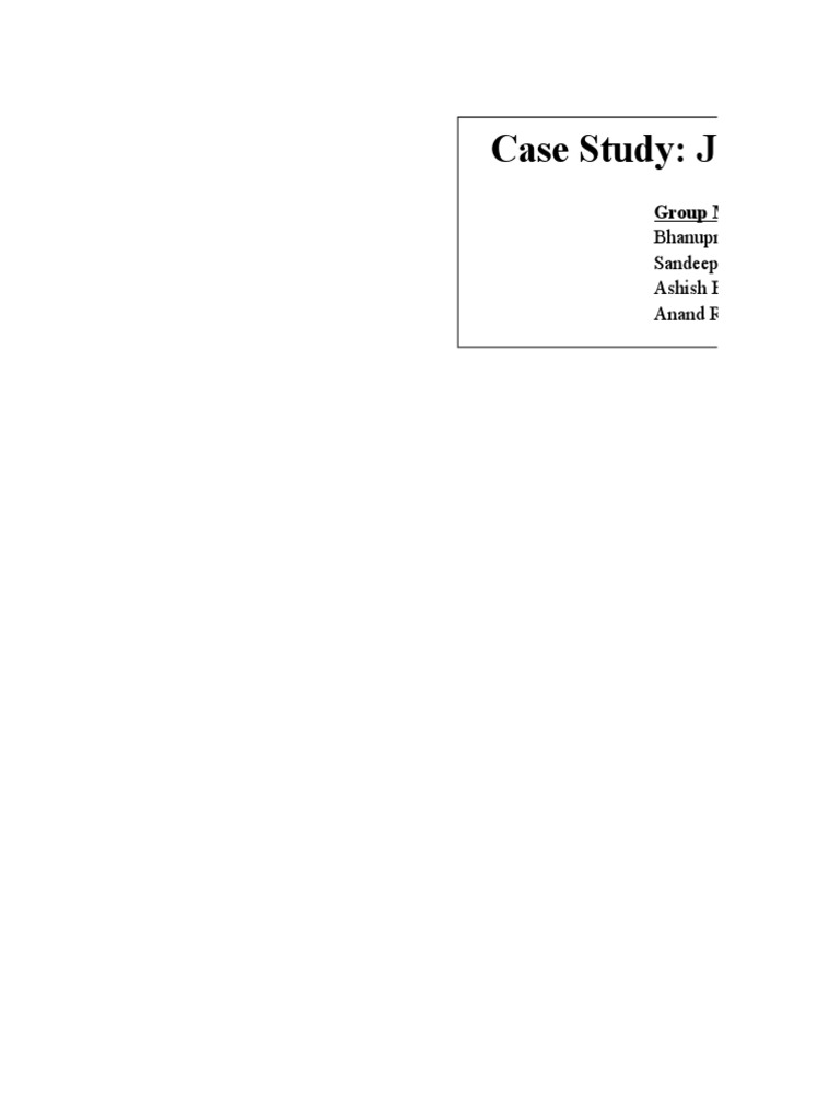 Case Study: Jane Smith (C) : Group Members | Download Free PDF | Errors And Residuals | Analysis ...
