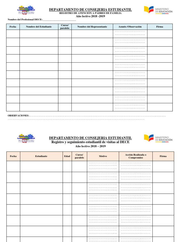 Registro Padres Estudiantes Pdf