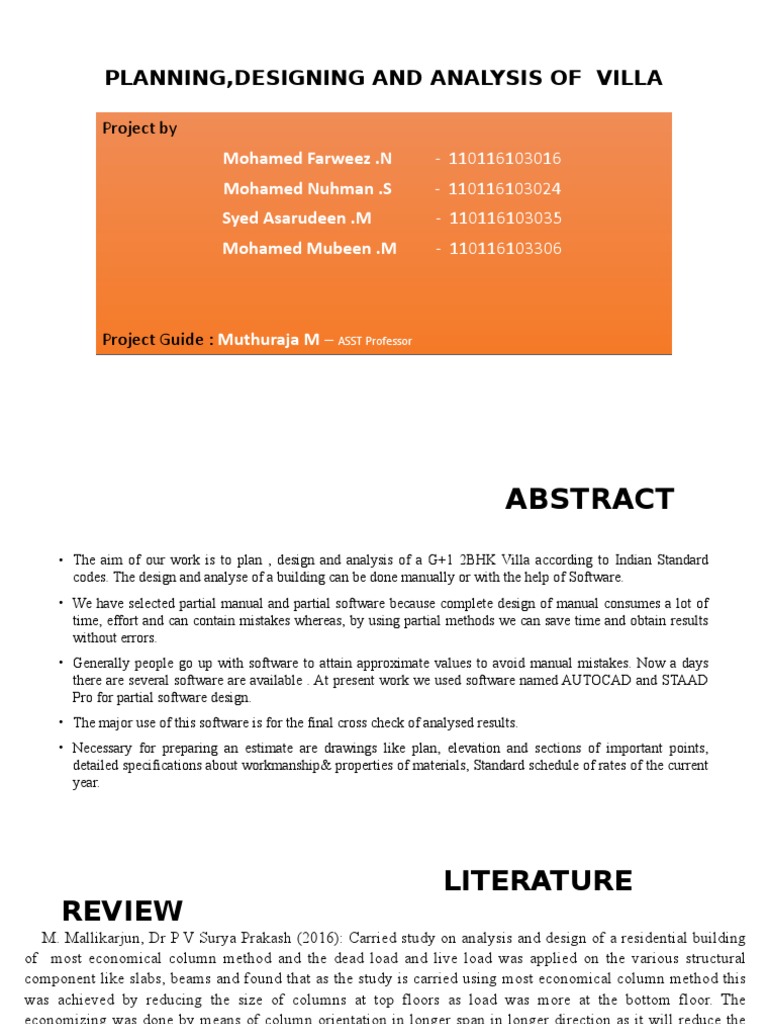 Designing, Planning and Analysis of Villa | PDF | Beam (Structure) | Column