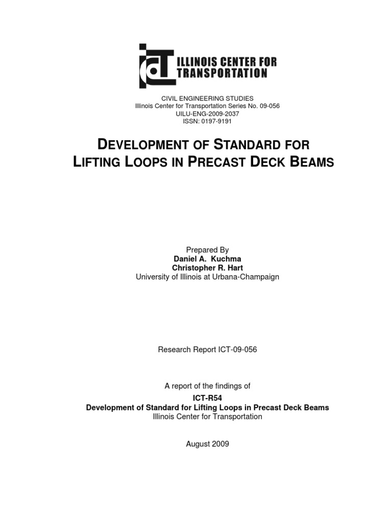 Development of Standard For Lifting Loops in Precast Deck Beams | PDF ...