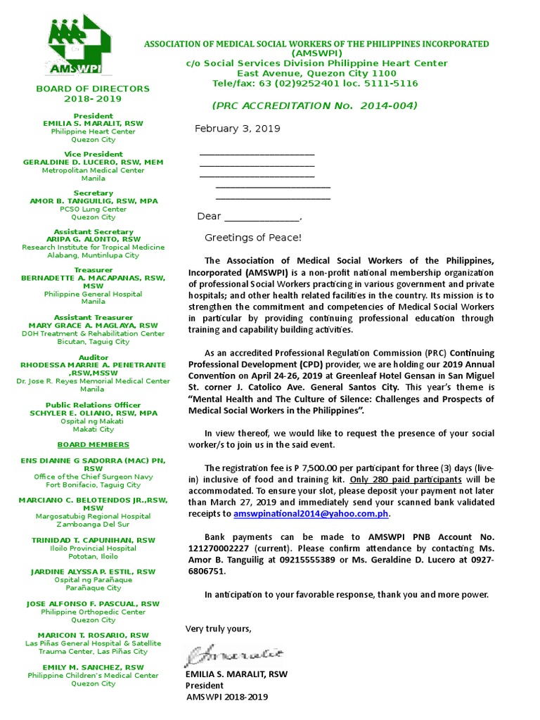 Invitation Letter | PDF | Manila | Health Care