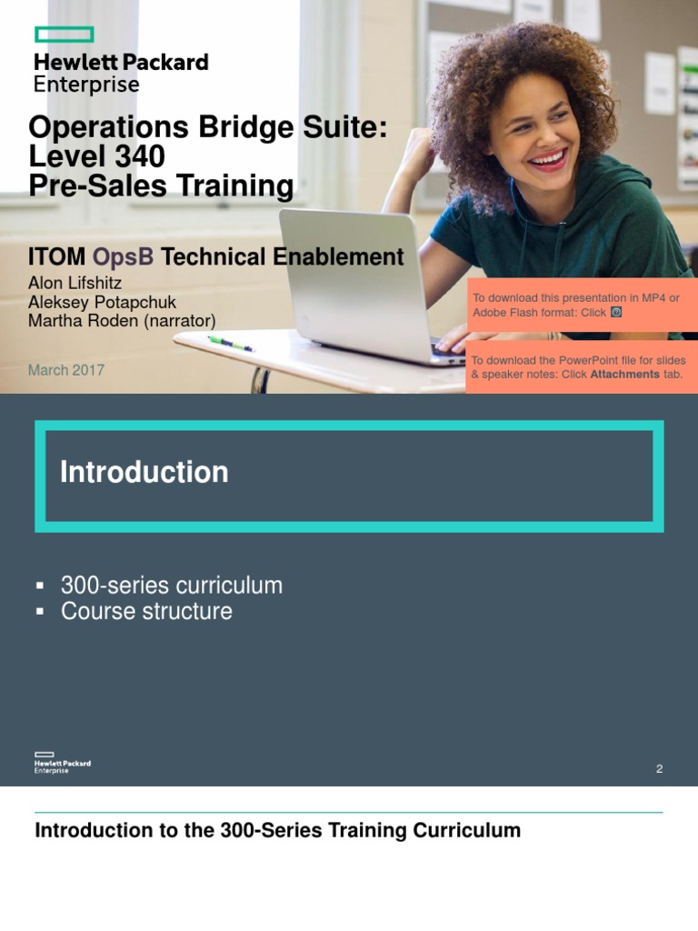 Operations Bridge Suite: Level 340 Pre-Sales Training: Itom Technical ...