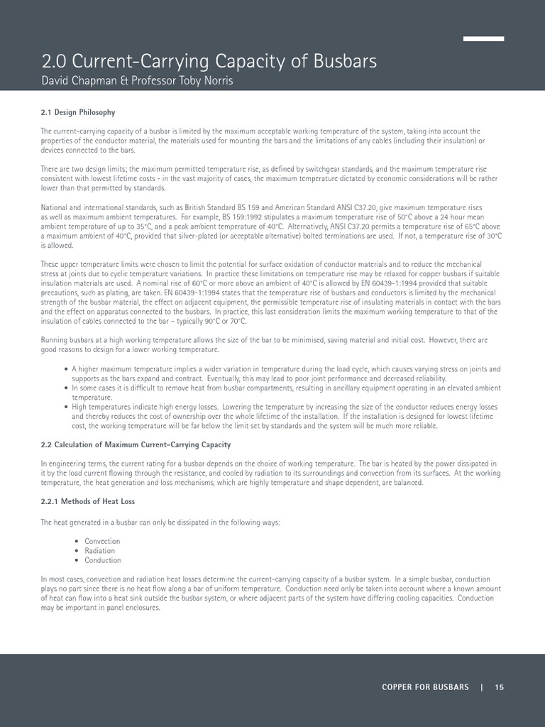Section 2 0 Current Carrying Capacity of Busbars | PDF | Heat Transfer ...
